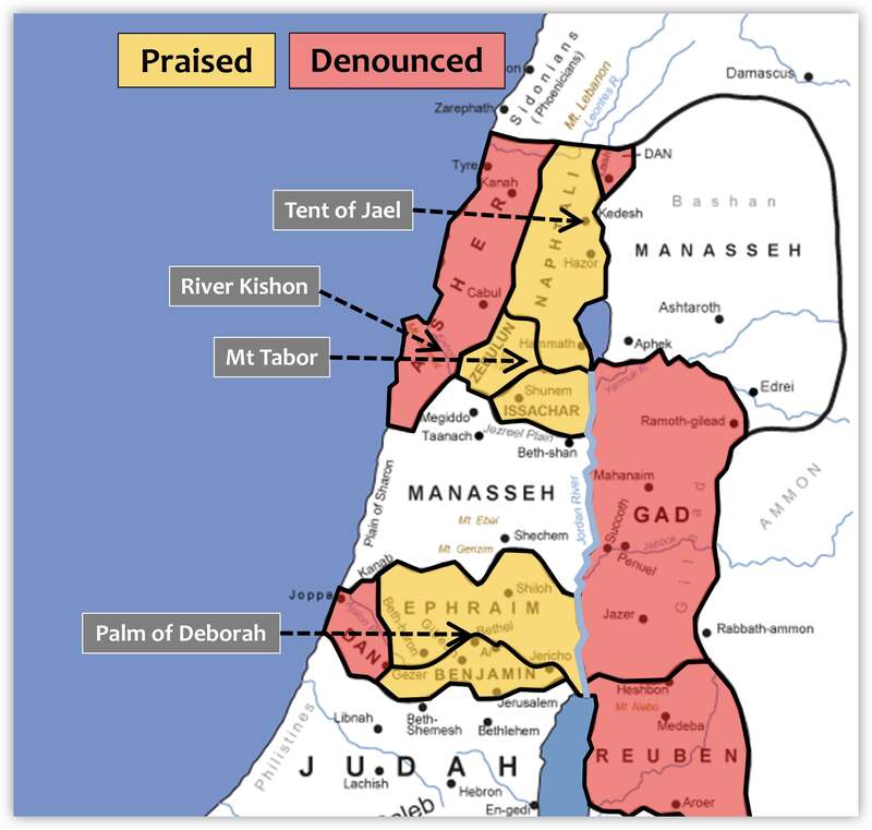 Deborah And Barak Map